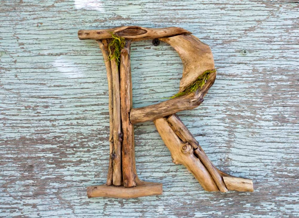 R Driftwood Letterswooden Wall Letterrustic Ampersand Home - Etsy