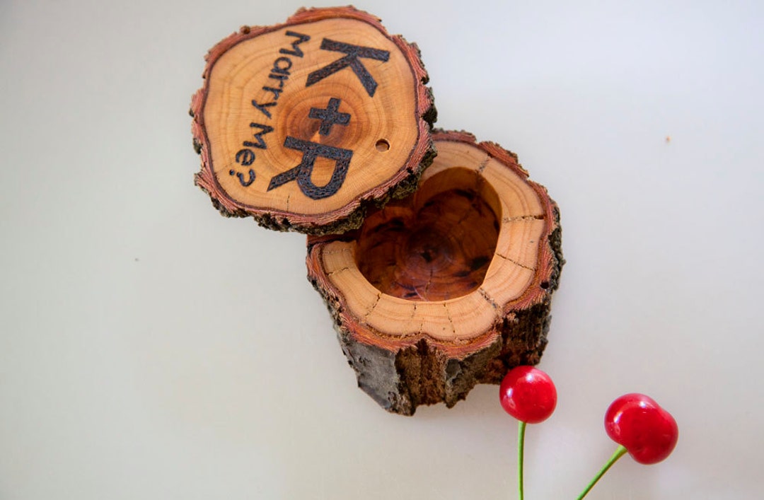 Wood Apricot Box-inscription According to Your Wishes Marry Me,wood ...