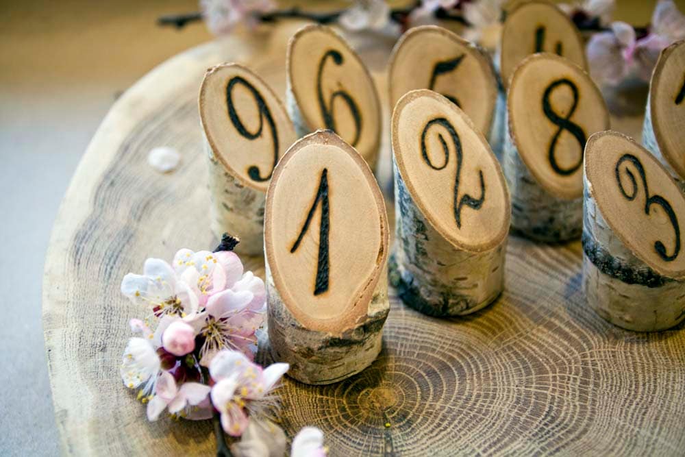 Natural Birch Woodburned Table Numbers Wooden Table Numbers | Etsy