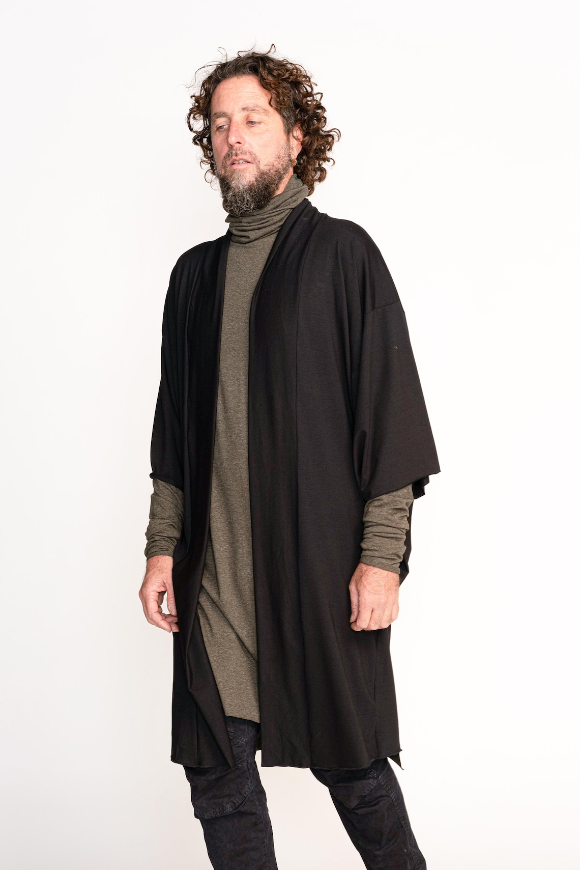 Haori Jacket, Men's Bohemian Haori, Men's Coat, Kimono Jacket for Men ...