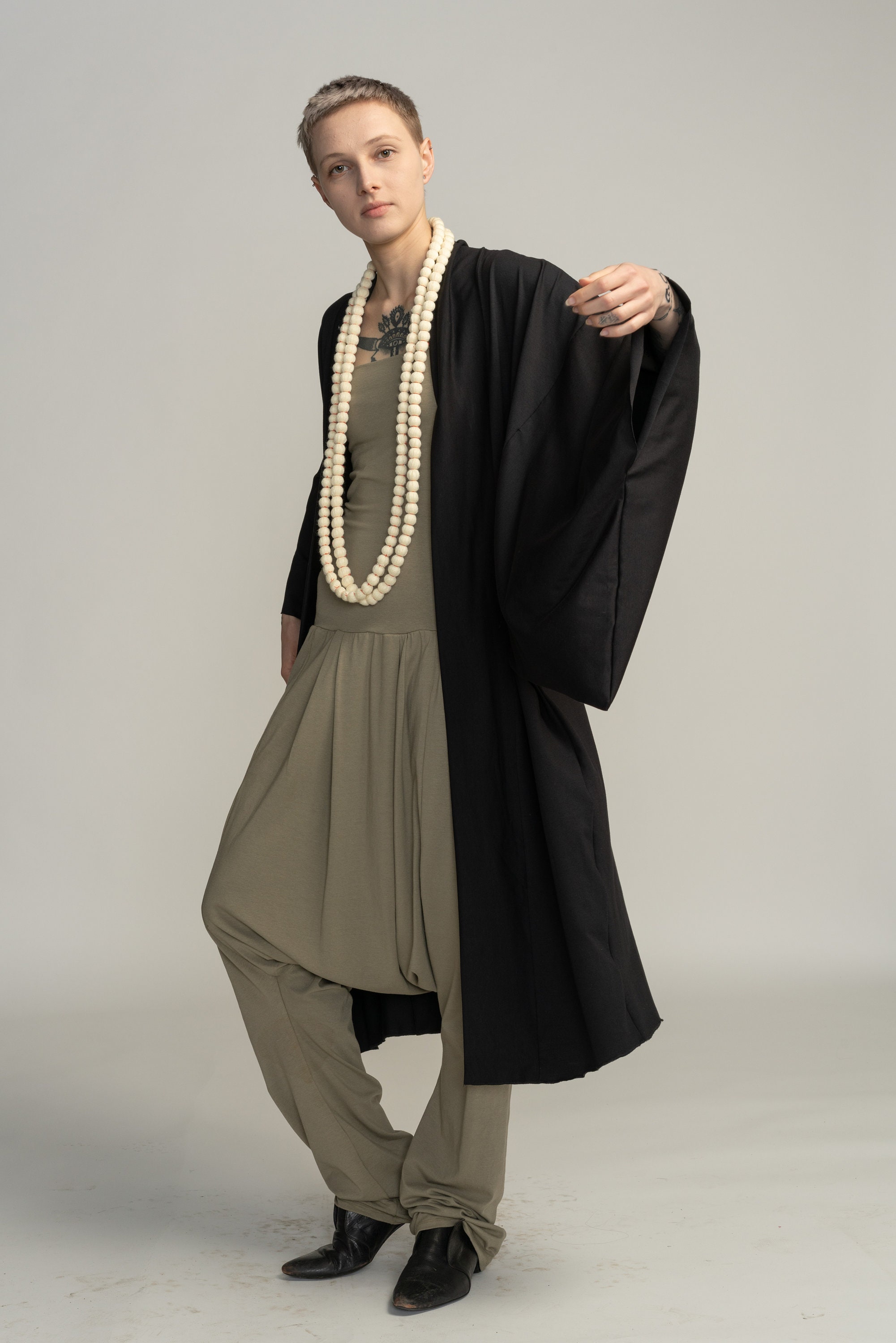 Long Haori Black Kimono Jacket for Women | Etsy