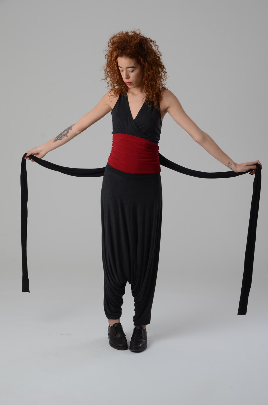 Red Obi Belt Red Women's Belt Boho Extra Long Belt | Etsy