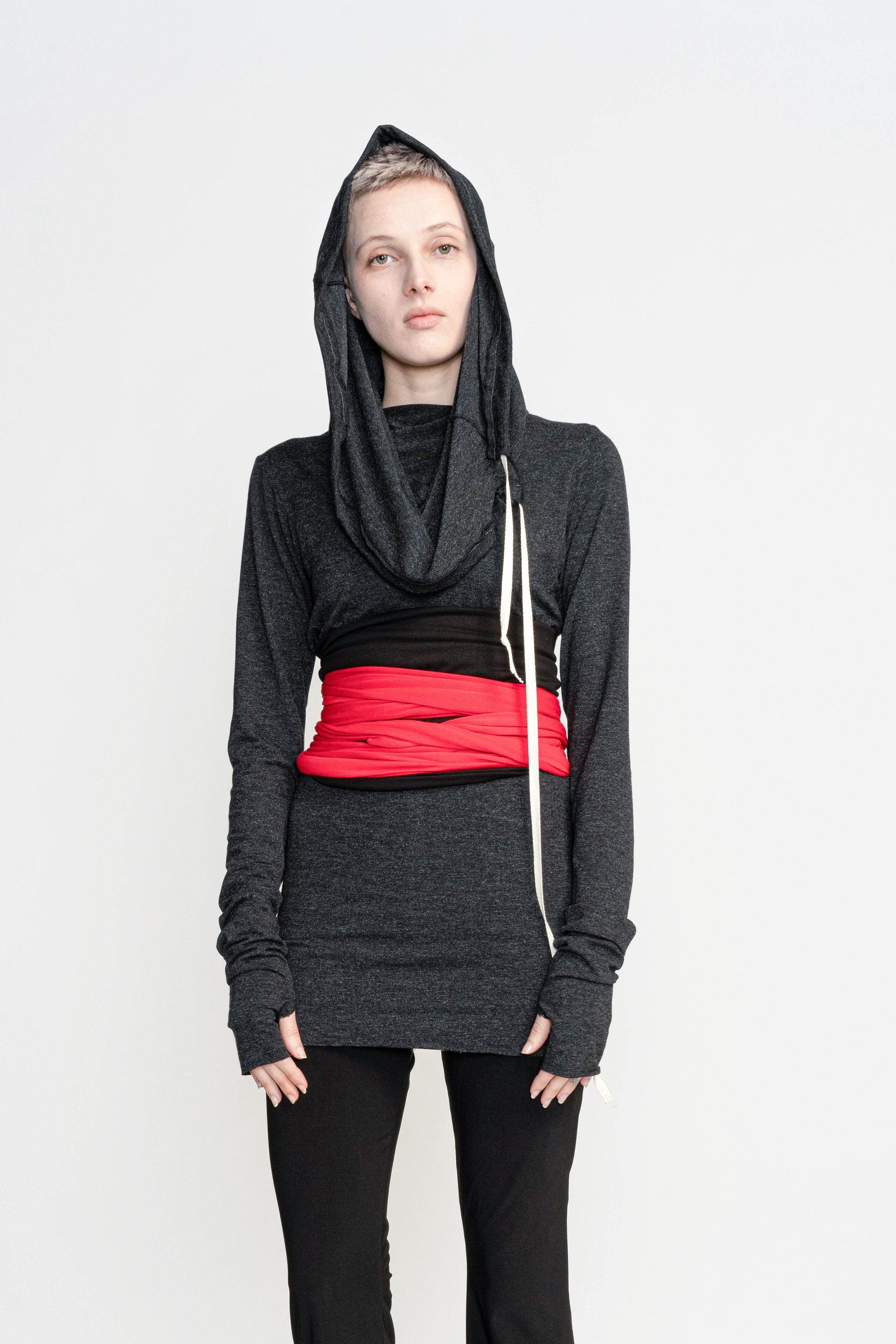 Black Obi Belt, Red Women's Belt, Boho Extra Long Belt, Women's Belt ...