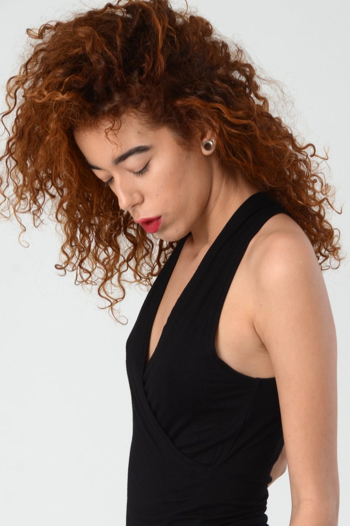 Black Woman Harem Jumpsuit Black Tribal Women Jumpsuit Sexy Etsy