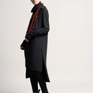 Gray Tunic Top, Women's Long Tunic Top, Turtle Neck Tunic, Urban ...