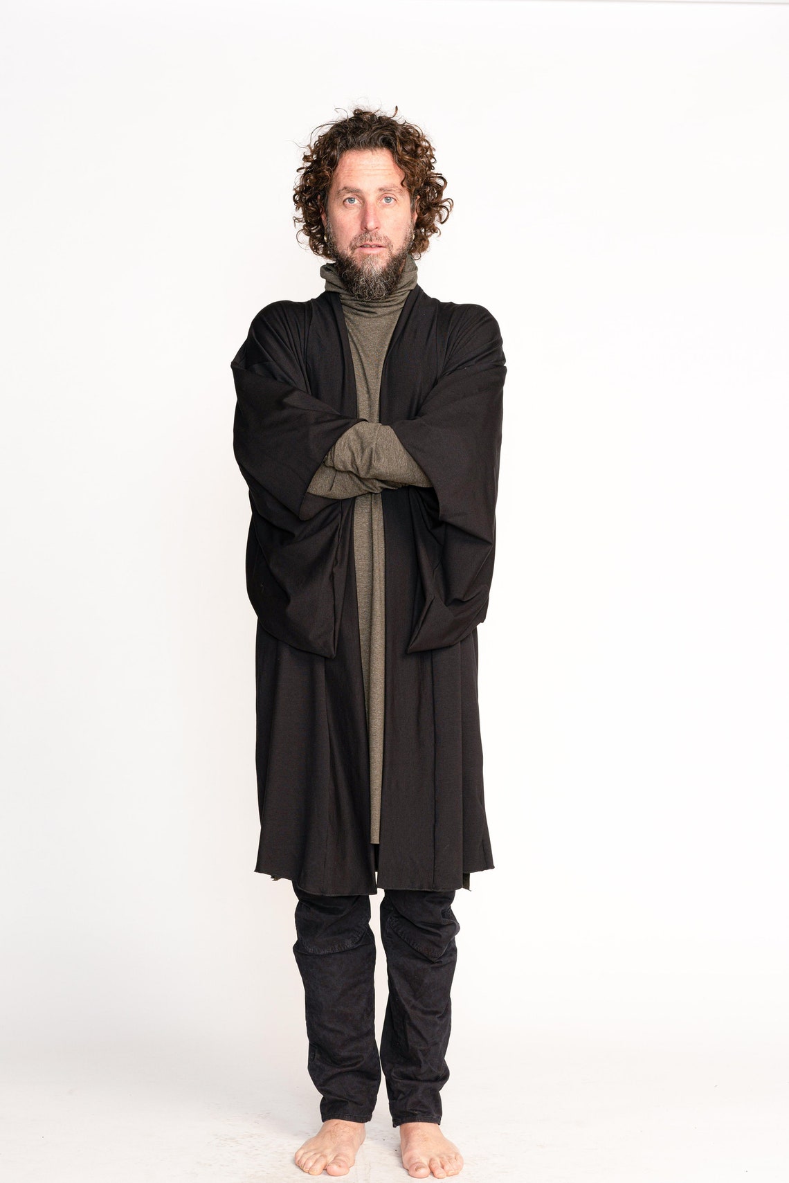 Haori Jacket, Men's Bohemian Haori, Men's Coat, Kimono Jacket for Men ...