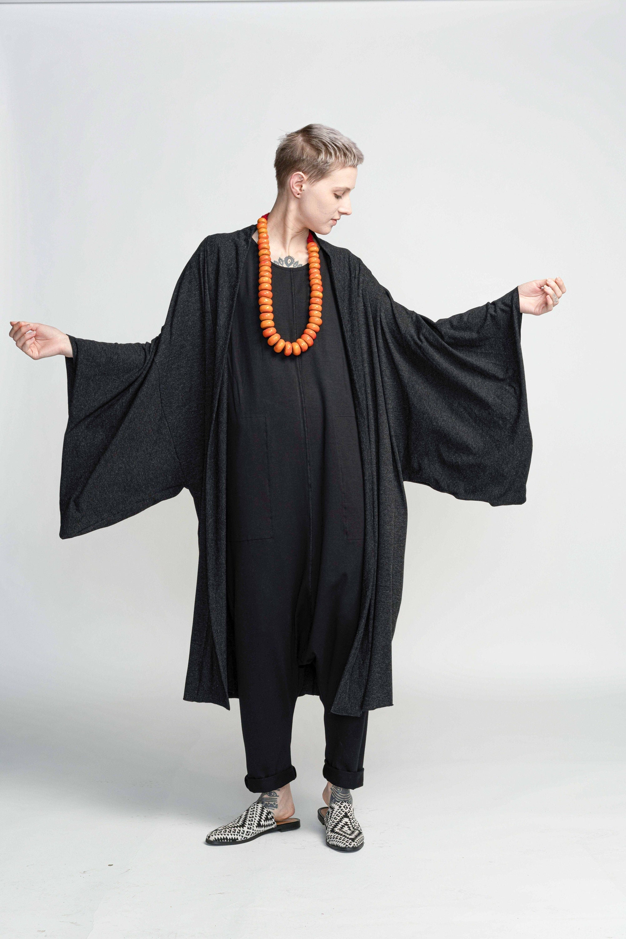 Unisex Japanese Haori Haori Jacket Kimono Jacket Haori Grey - Etsy