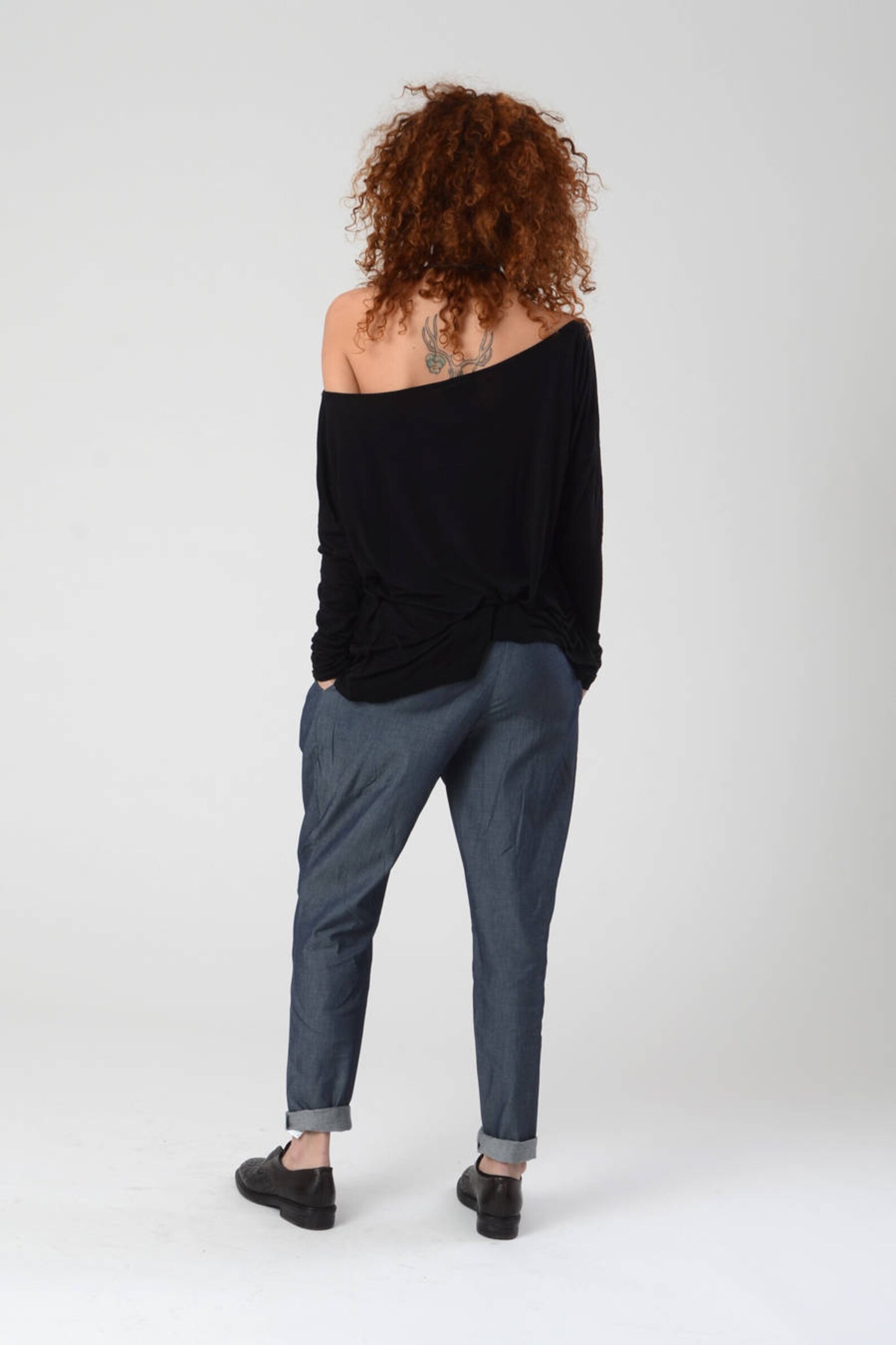 Black Tops Long Sleeve Top Boat Neck Top Oversize Wide Neck - Etsy