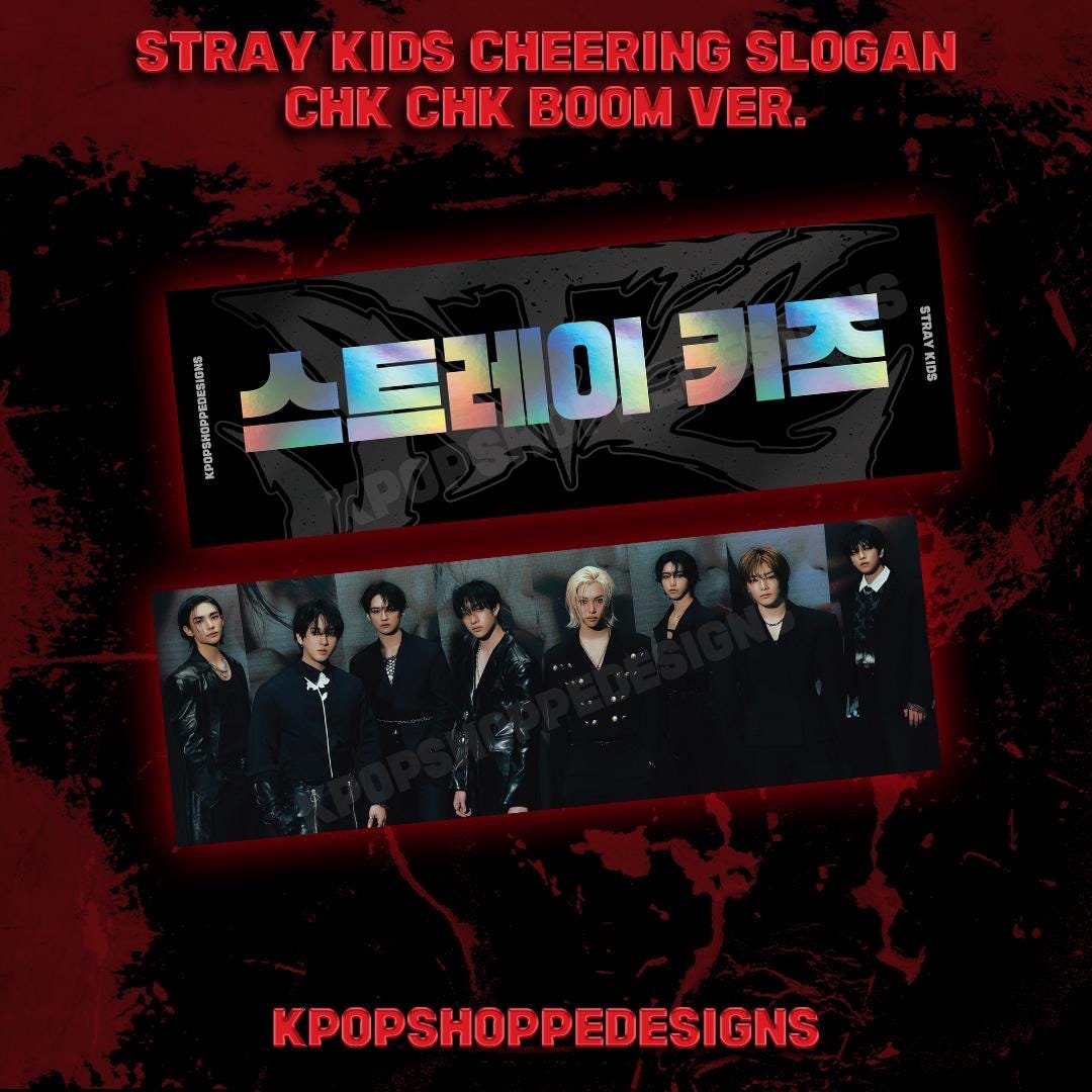 INSTOCK Stray Kids Concert Slogan Chk Chk Boom Ver - Etsy