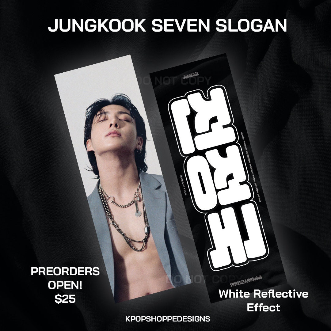 Jungkook BTS Seven Cheering Slogan - Etsy