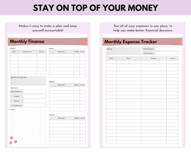 Hot Girl Budget Binder | Budget Planner | Financial Templates | Expense ...