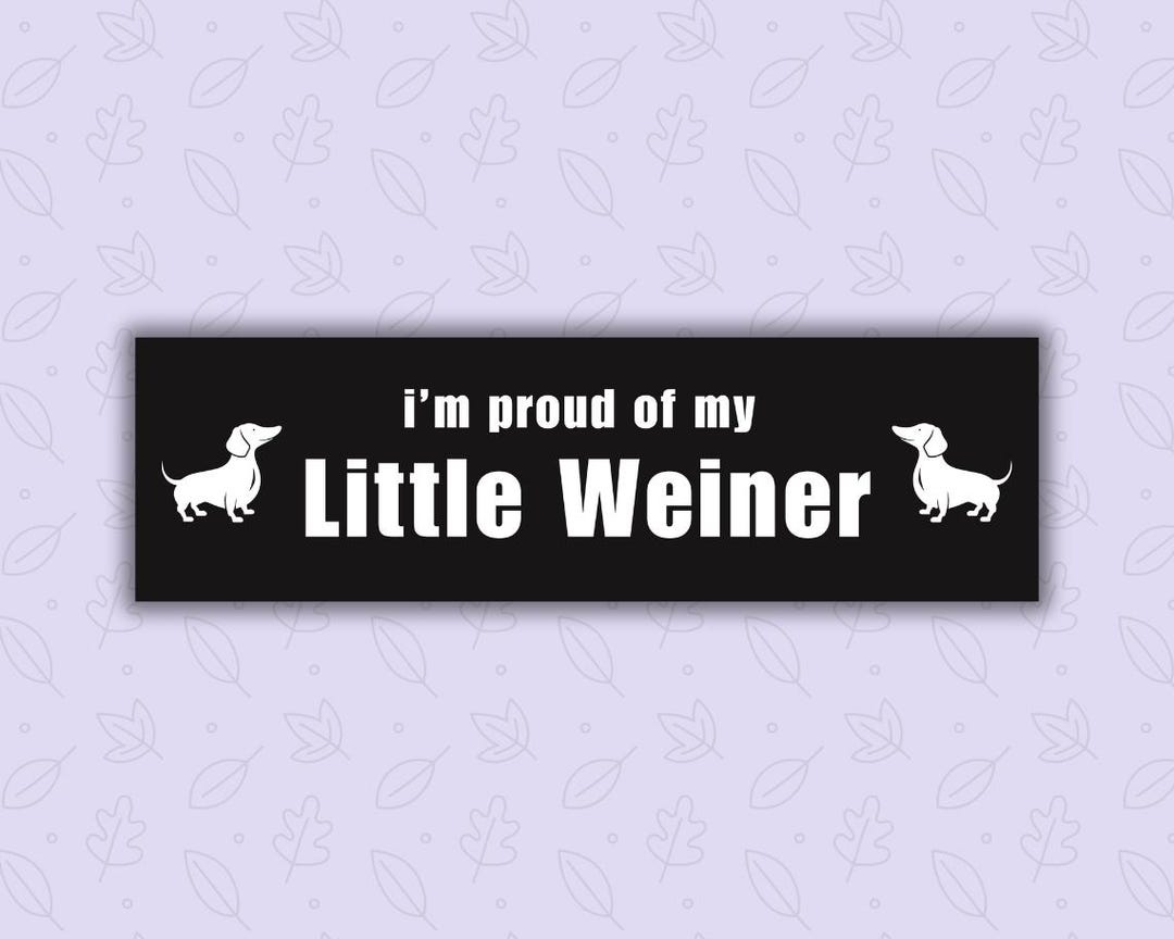 I'm Proud of My Little Weiner | Bumper Sticker | Weiner Dog Lover ...