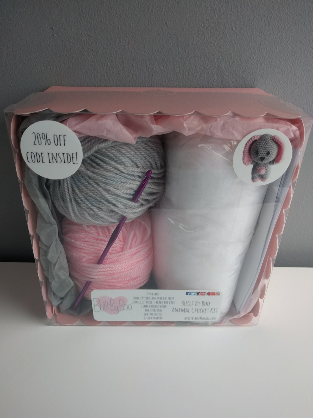 Bunny the Rabbit Crochet Kit - Learn to Crochet, Craft Kit, Diy ...