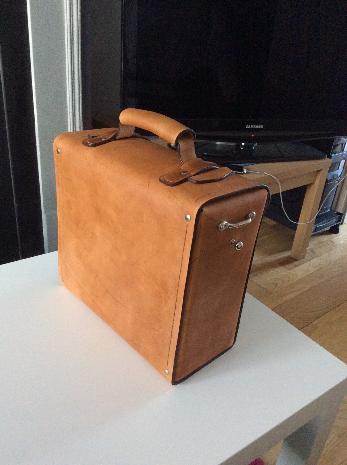 Stylish Genuine Cowhide Leather Handmade Case/messenger/ Shoulder Bag ...