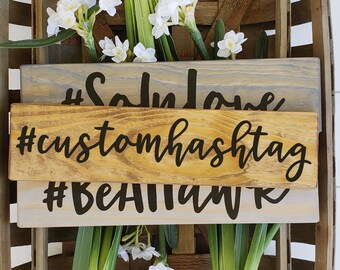 Custom Hashtag Sign | Etsy