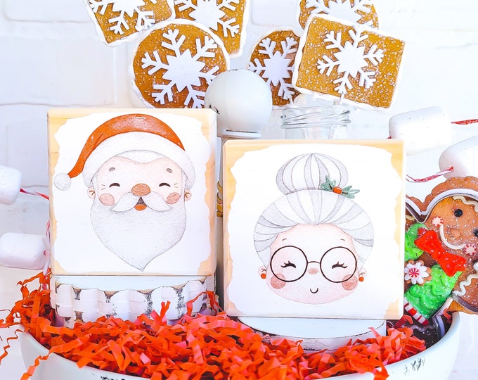 Santa and Mrs. Claus' Kitchen | Christmas Mini Signs | Tiered Tray ...