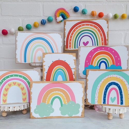 Colorful Rainbow Signs Farmhouse St. Paddy's Day Decor - Etsy