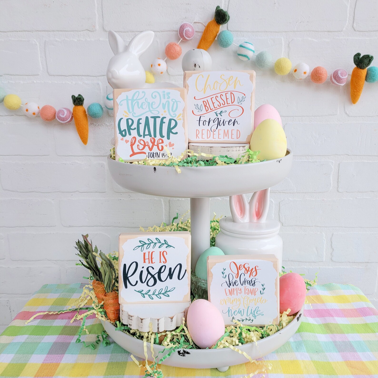 Easter Mini Signs Tiered Tray Decor Mix and Match | Etsy