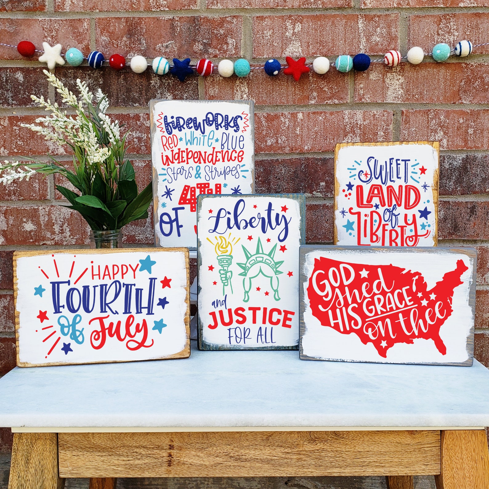 Patriotic Sign Collection Choose From 15 Different Designs | Etsy