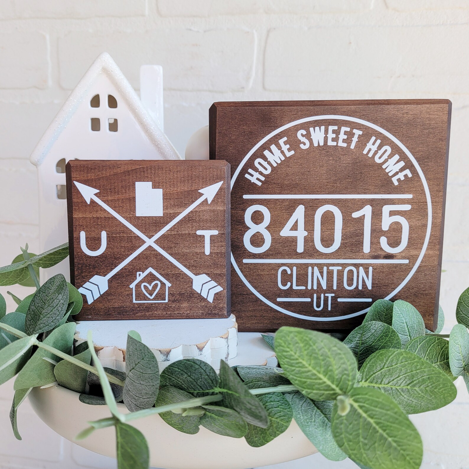 Zip Code State Sign Set of 2 Personalized Location Sign - Etsy