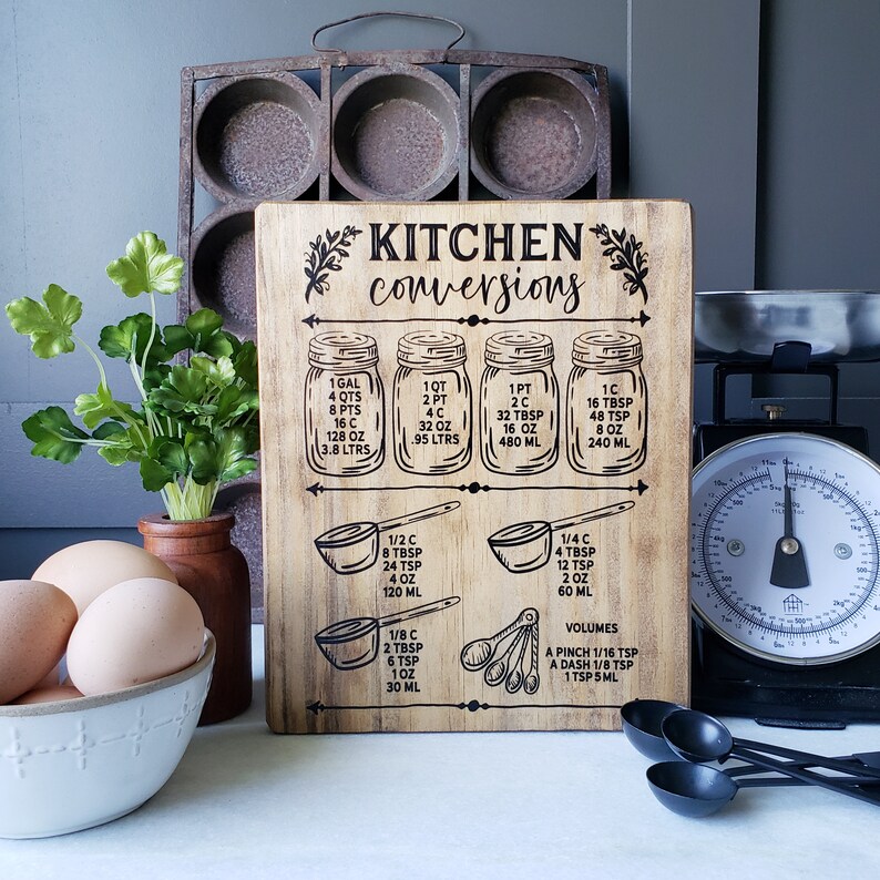 Kitchen Conversions Wood Kitchen Sign Decorative Farmhouse - Etsy