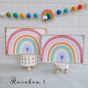 Colorful Rainbow Signs | Farmhouse St. Paddy's Day Decor | Rainbow ...