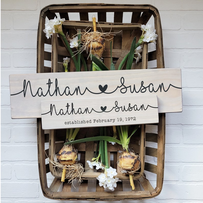 Personalized Couple Names Sign Wedding Gift Idea - Etsy