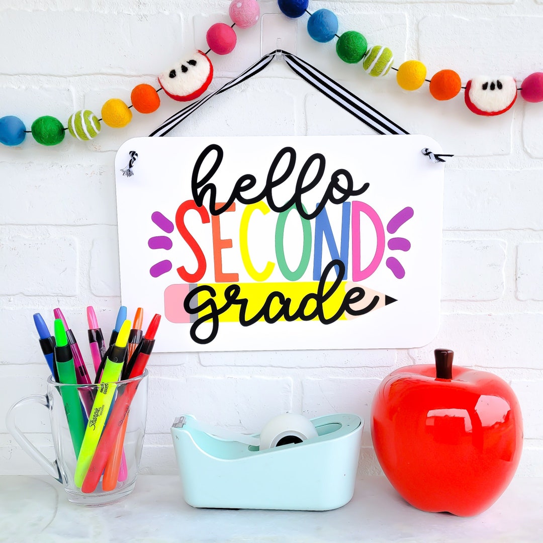 Hello Grade Classroom Sign | Teacher Appreciation Gift | Classroom Sign ...