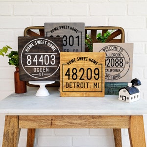 Zip Code Sign Personalized Location Sign Zip Code City | Etsy