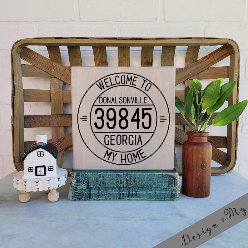 Zip Code Sign Personalized Location Sign Zip Code City - Etsy