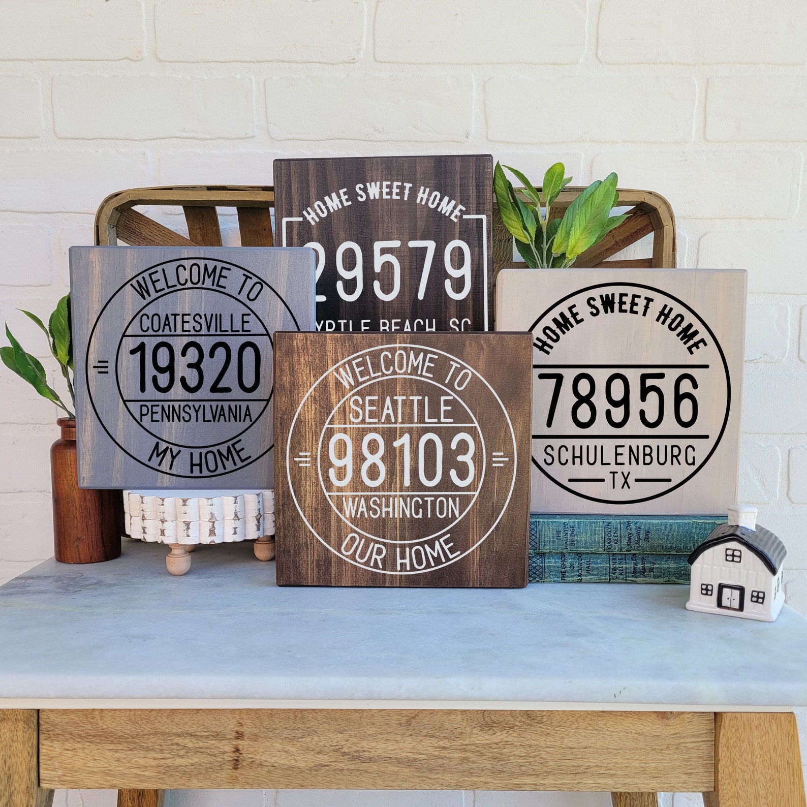 Zip Code Sign Personalized Location Sign Zip Code City - Etsy