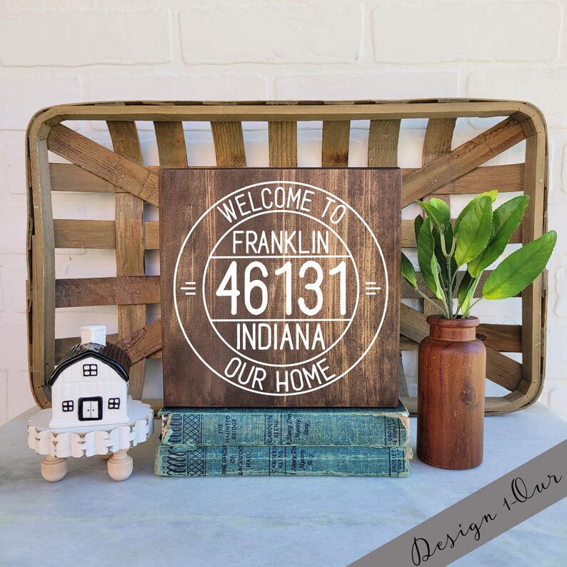 Zip Code Sign Personalized Location Sign Zip Code City - Etsy
