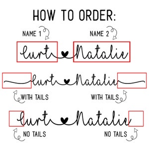 Custom Heart Connected Names | Digital Download | Personalized Digital ...