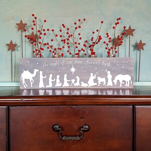 Christmas Nativity Sign | Manger Scene Sign | Christmas Decor | Holiday ...