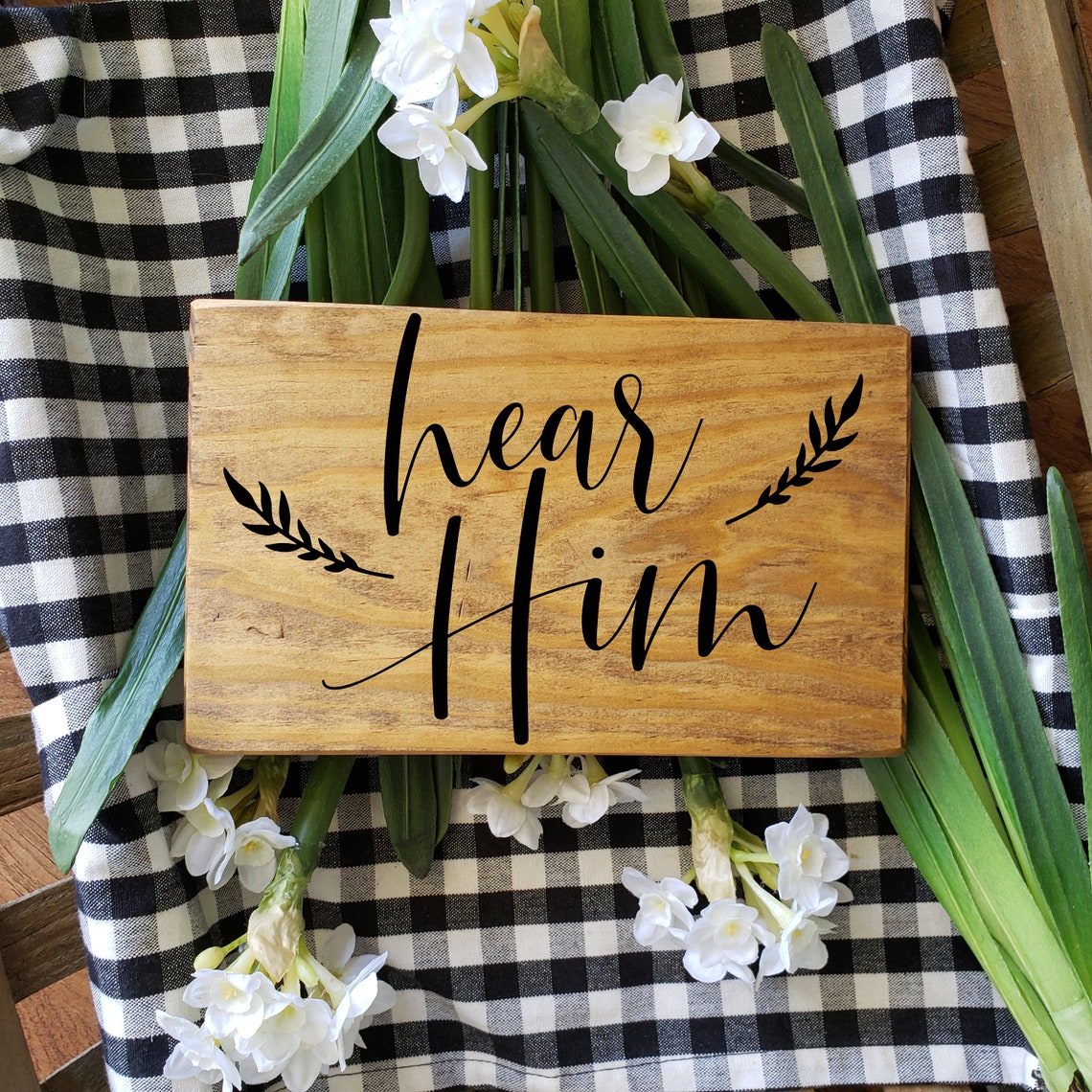 Hear Him Sign for the Home Inspirational and Christian Sign - Etsy
