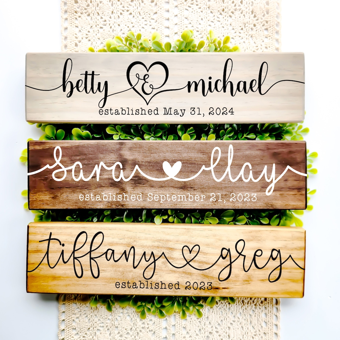 Personalized Couple Names Sign | Wedding Gift Idea | Anniversary ...