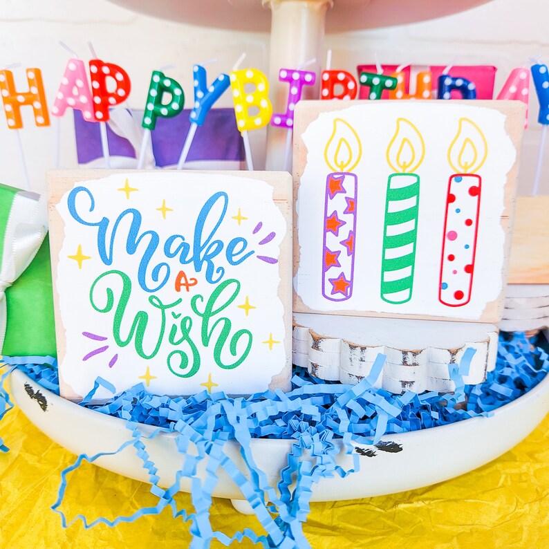 Birthday Mini Signs Tiered Tray Decor Mix and Match - Etsy