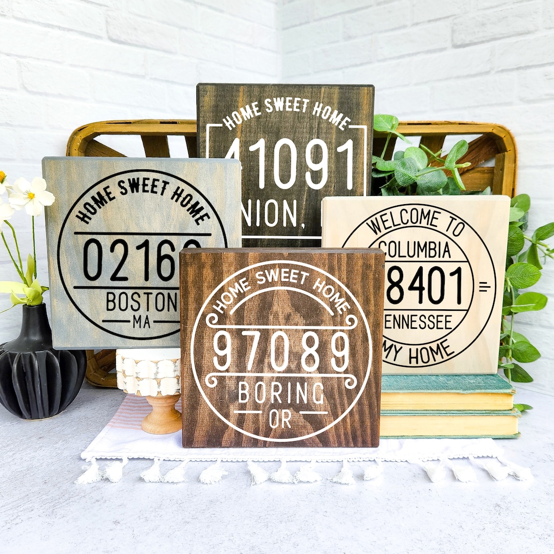 Zip Code Sign | Personalized Location Sign | Zip Code, City and State ...