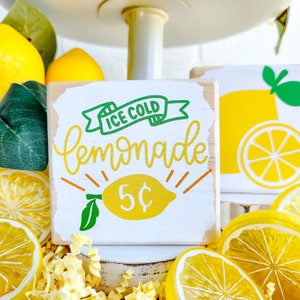 Lemonade Summer Mini Signs | Tiered Tray Decor | Mix and Match | Lemon ...
