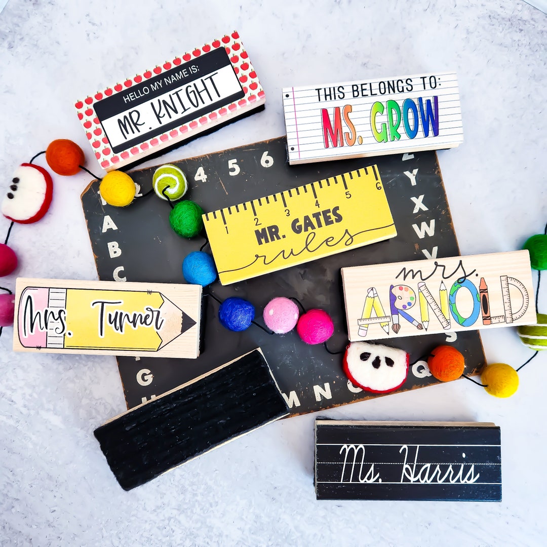 Teacher Name Dry Eraser | Custom Teacher Appreciation Gift | Chalkboard ...