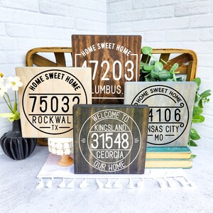 Zip Code Sign | Personalized Location Sign | Zip Code, City and State ...