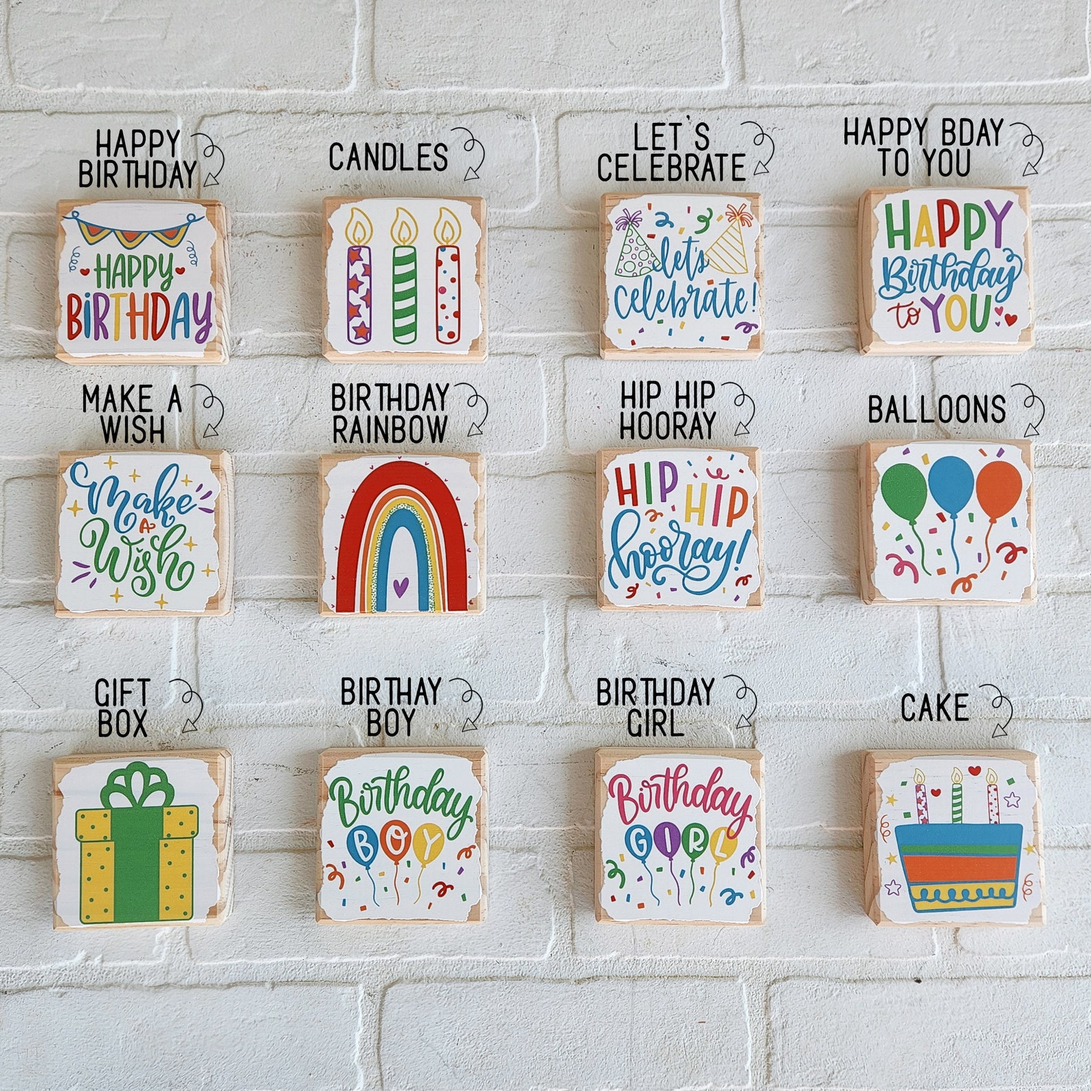 Birthday Mini Signs Tiered Tray Decor Mix and Match - Etsy