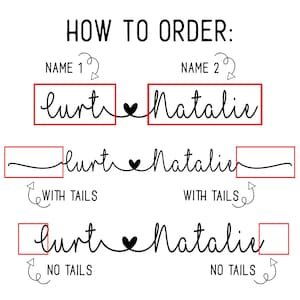 Custom Heart Connected Names | Digital Download | Personalized Digital ...