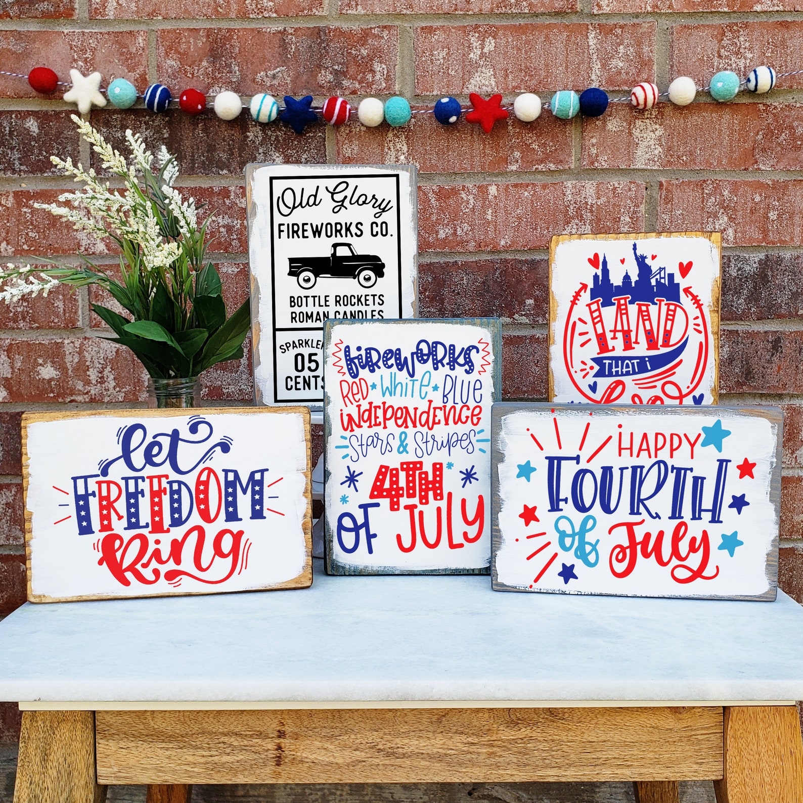 Patriotic Sign Collection Choose From 15 Different Designs | Etsy