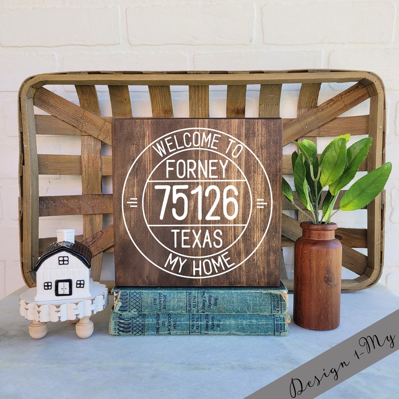 Zip Code Sign Personalized Location Sign Zip Code City - Etsy