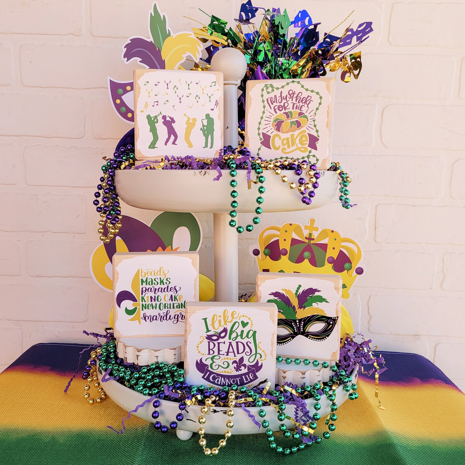 Mardi Gras Mini Signs Tiered Tray Decor Mix and Match - Etsy