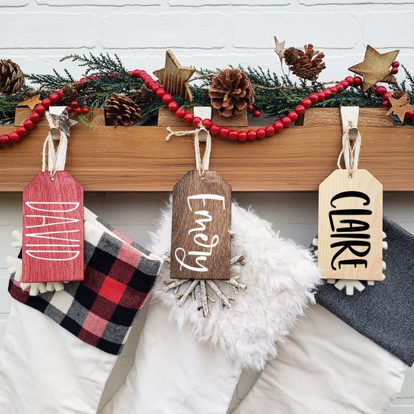 Stocking Name Tag - Etsy