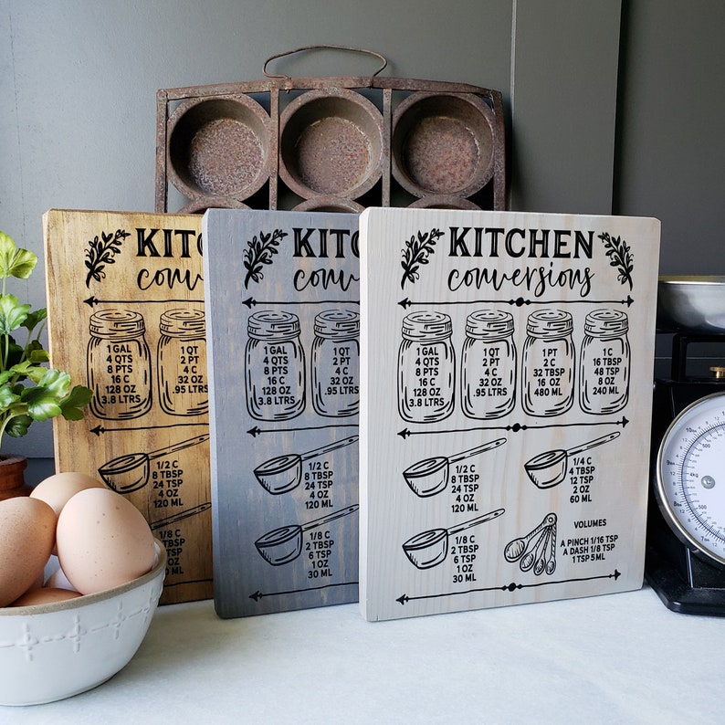 Kitchen Conversions Wood Kitchen Sign Decorative Farmhouse - Etsy