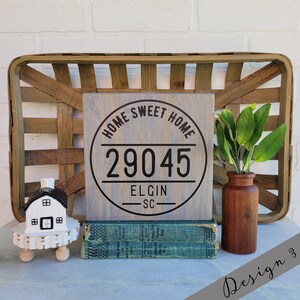 Zip Code Sign Personalized Location Sign Zip Code City - Etsy