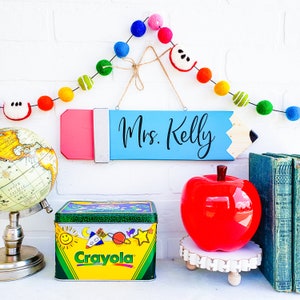 Pencil Teacher Classroom Sign Personalized Teacher Gift - Etsy